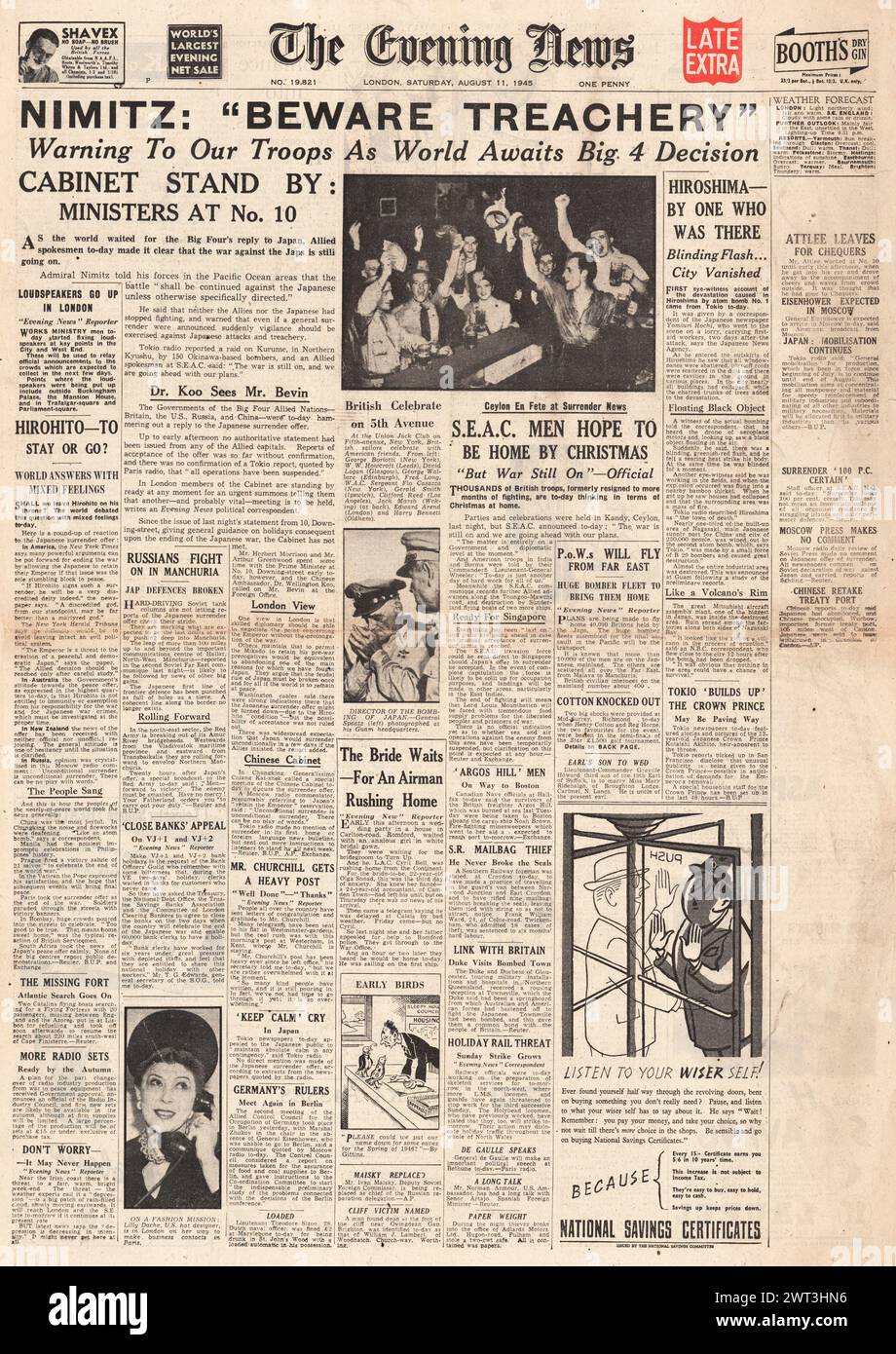 Japanese surrender newspaper hi-res stock photography and images - Alamy