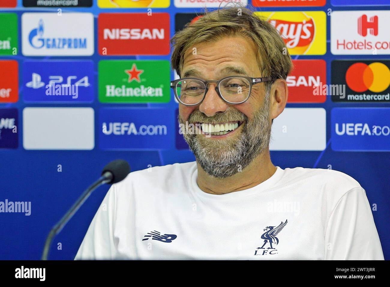 Liverpool coach, Jurgen Klopp, during the press conference at the San ...