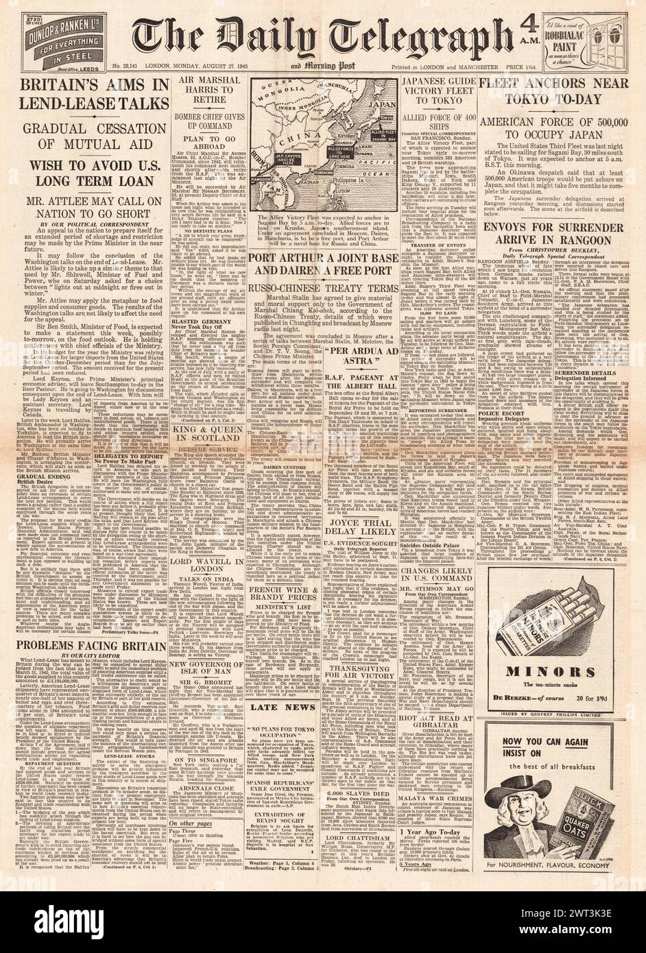 Front page 1945 us newspaper hi-res stock photography and images - Alamy