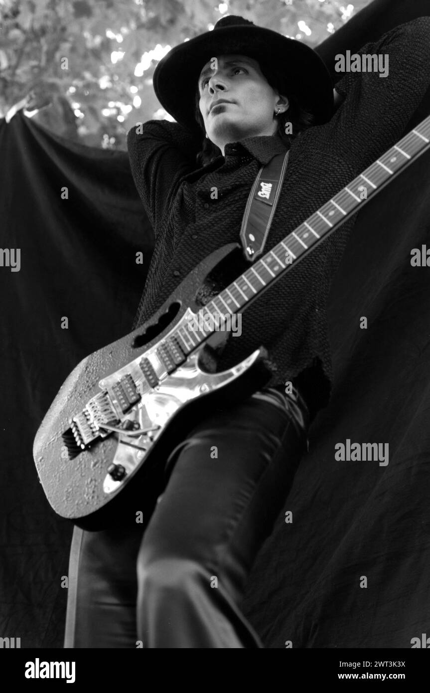 Steve Vai photographed in 2001 Los Angeles, California. Credit: Ross ...