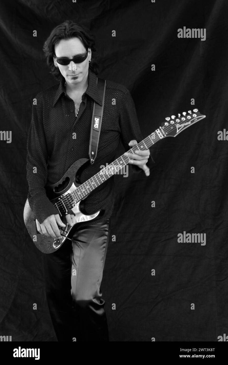 Steve Vai photographed in 2001 Los Angeles, California. Credit: Ross ...