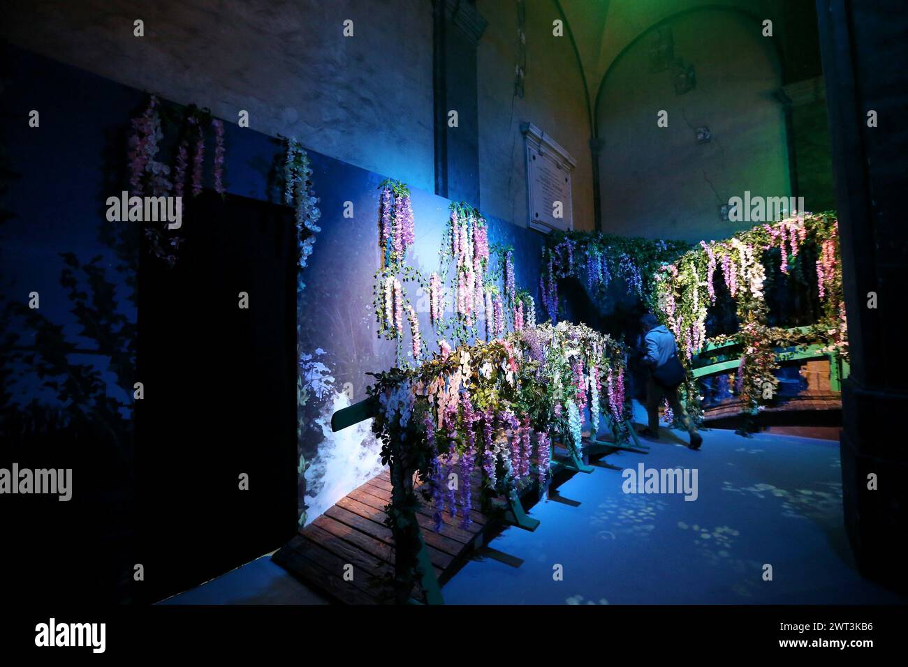 A replica of a bridge, depicted in a famous painting by Claude Monet ...