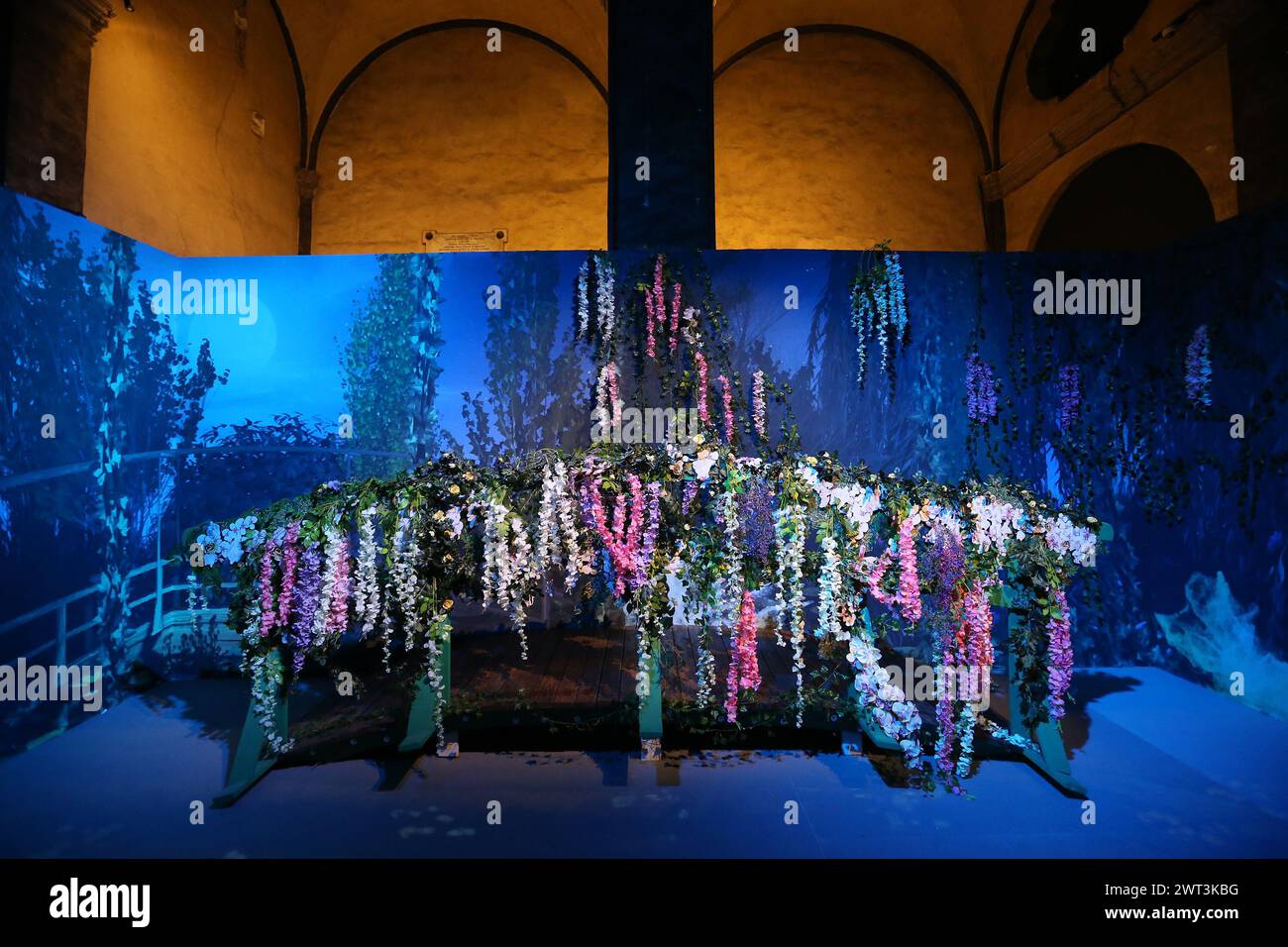 A replica of a bridge, depicted in a famous painting by Claude Monet ...