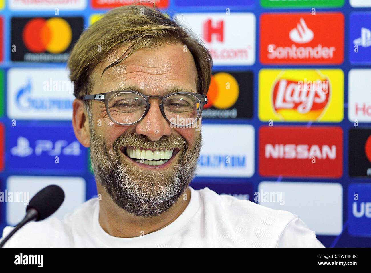 Liverpool coach, Jurgen Klopp, during the press conference at the San ...