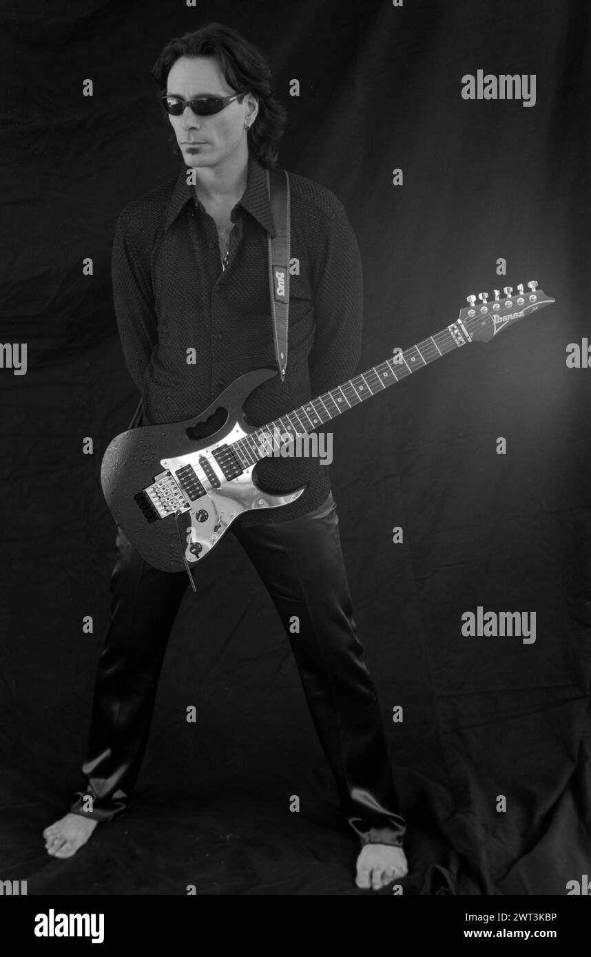 Steve Vai photographed in 2001 Los Angeles, California. Credit: Ross ...