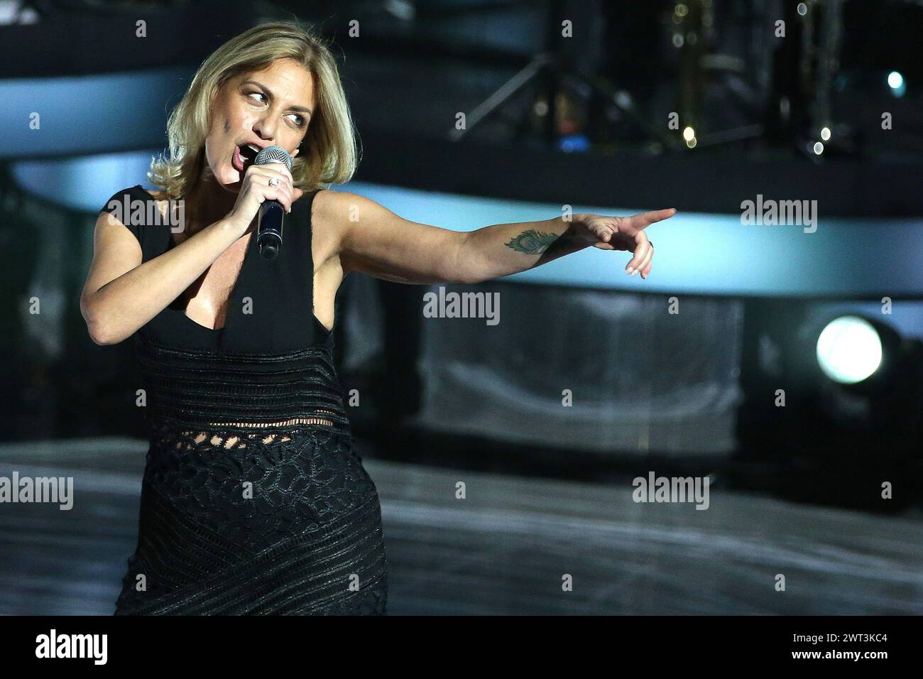 The singer Irene Grandi during the TV show Una Storia Da Cantare, in ...