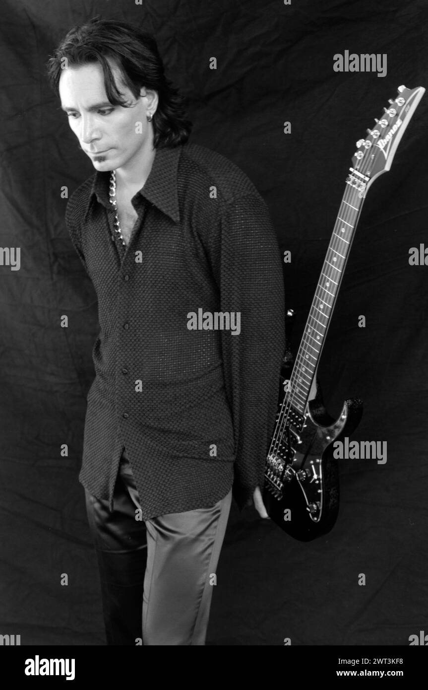 Steve Vai photographed in 2001 Los Angeles, California. Credit: Ross ...