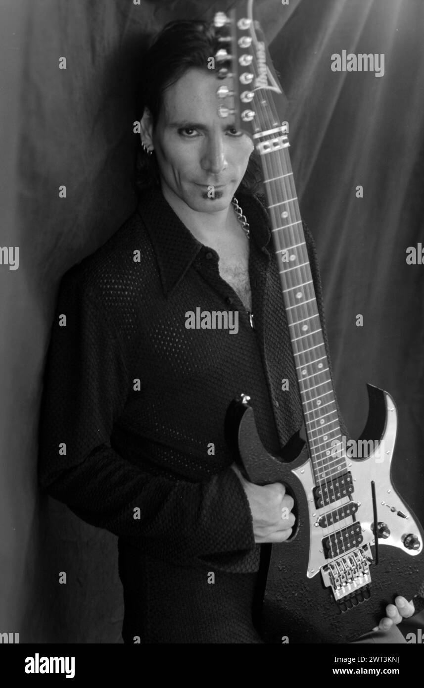 Steve Vai photographed in 2001 Los Angeles, California. Credit: Ross ...