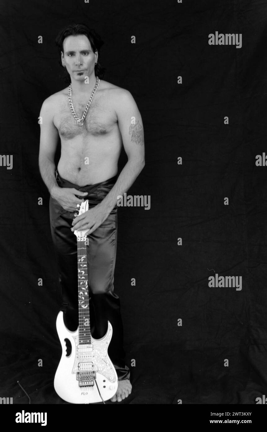 Steve Vai photographed in 2001 Los Angeles, California. Credit: Ross ...