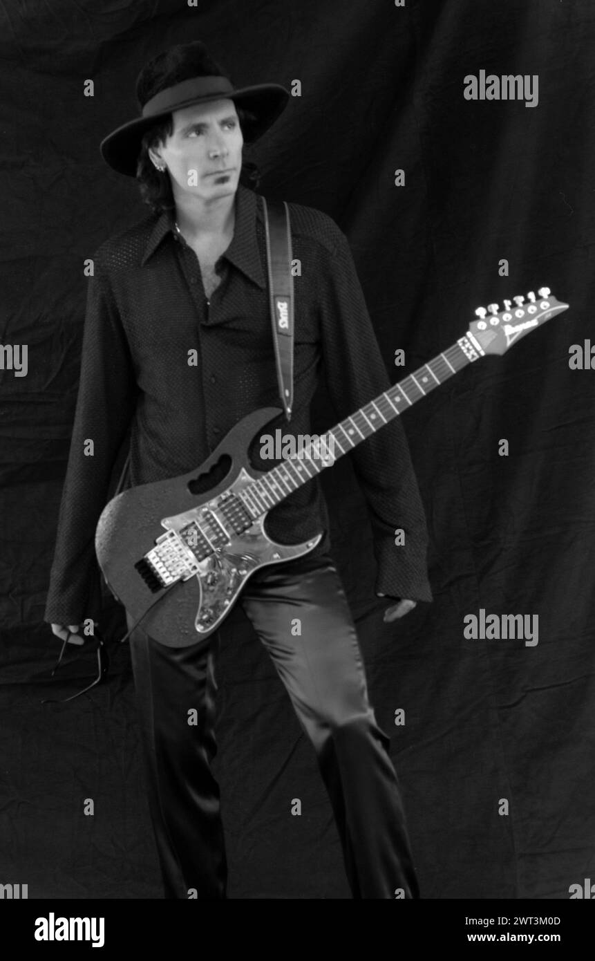 Steve Vai photographed in 2001 Los Angeles, California. Credit: Ross ...