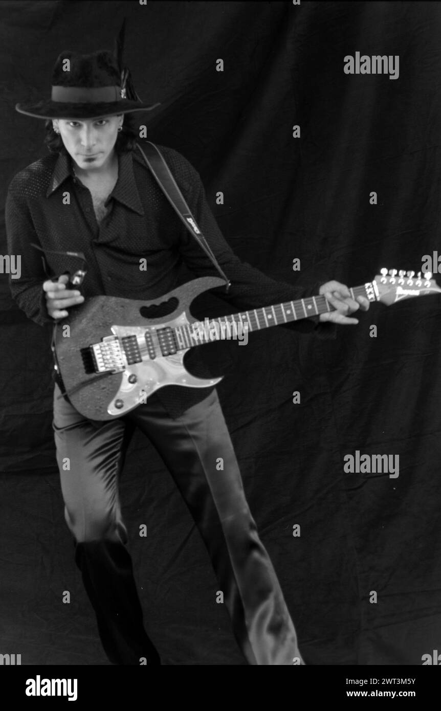 Steve Vai photographed in 2001 Los Angeles, California. Credit: Ross ...