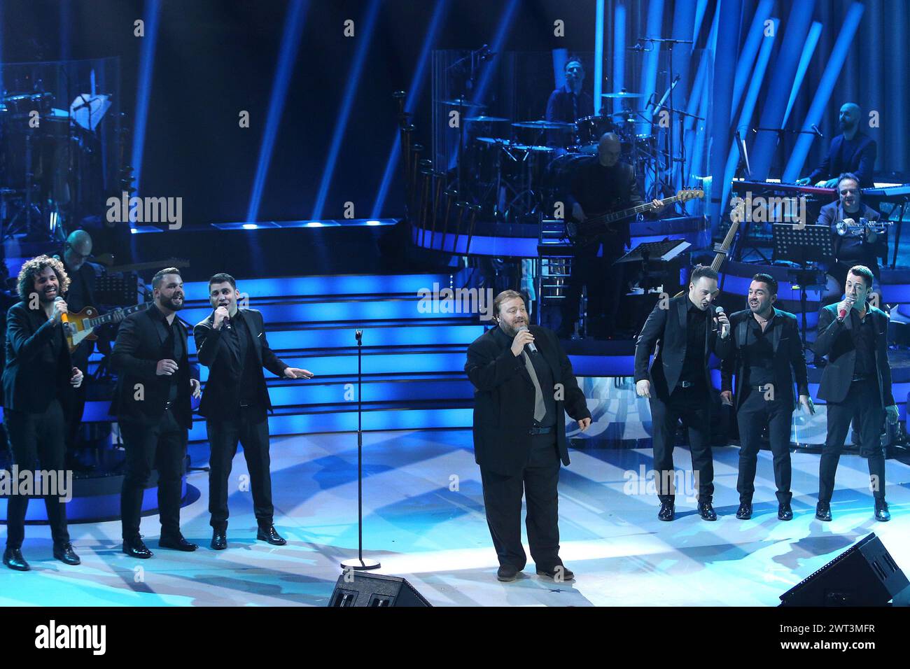 The singer and actor Stefano Fresi during the TV show Una Storia Da ...