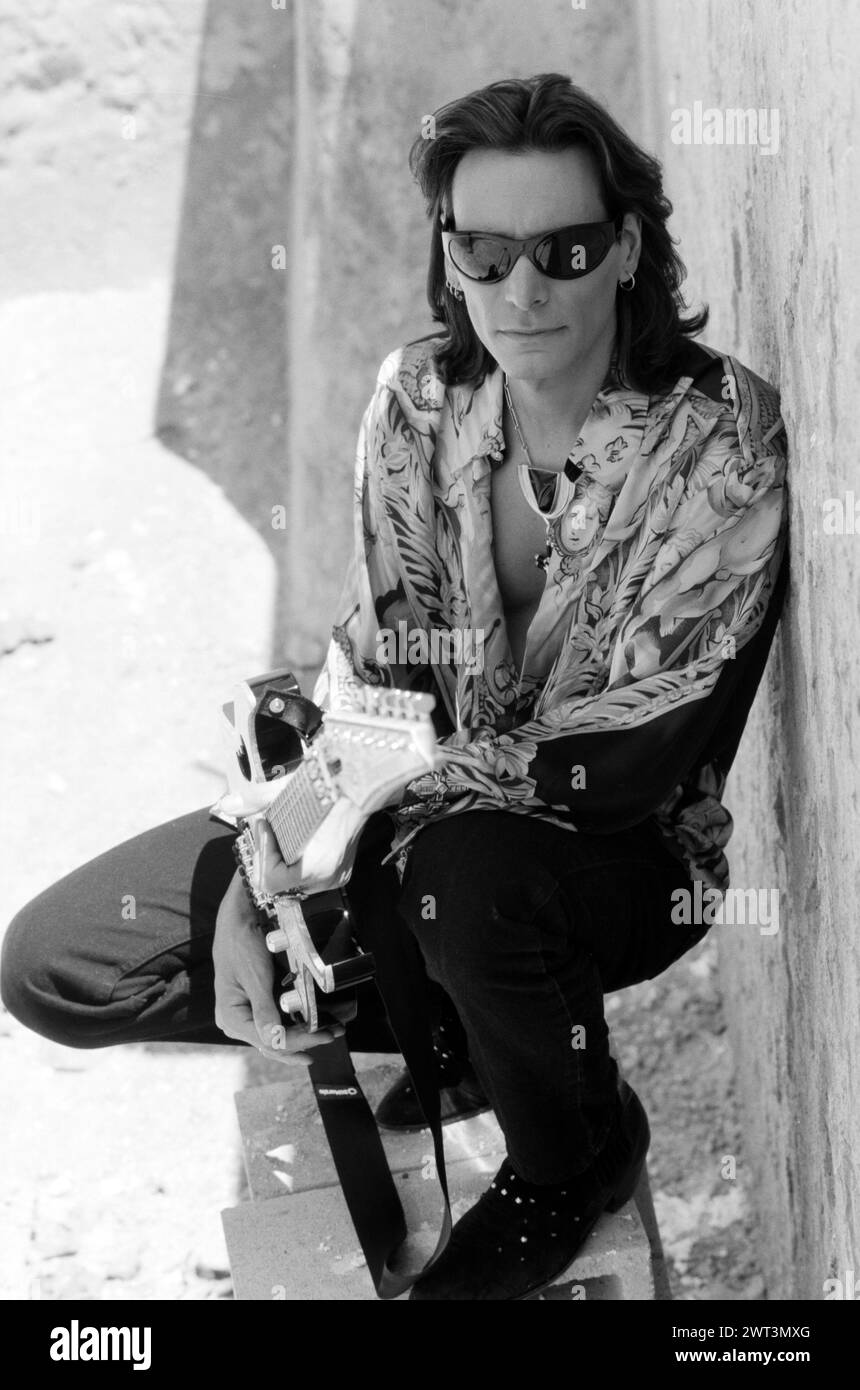 Steve Vai photographed in 1993 Los Angeles, California. Credit: Ross ...