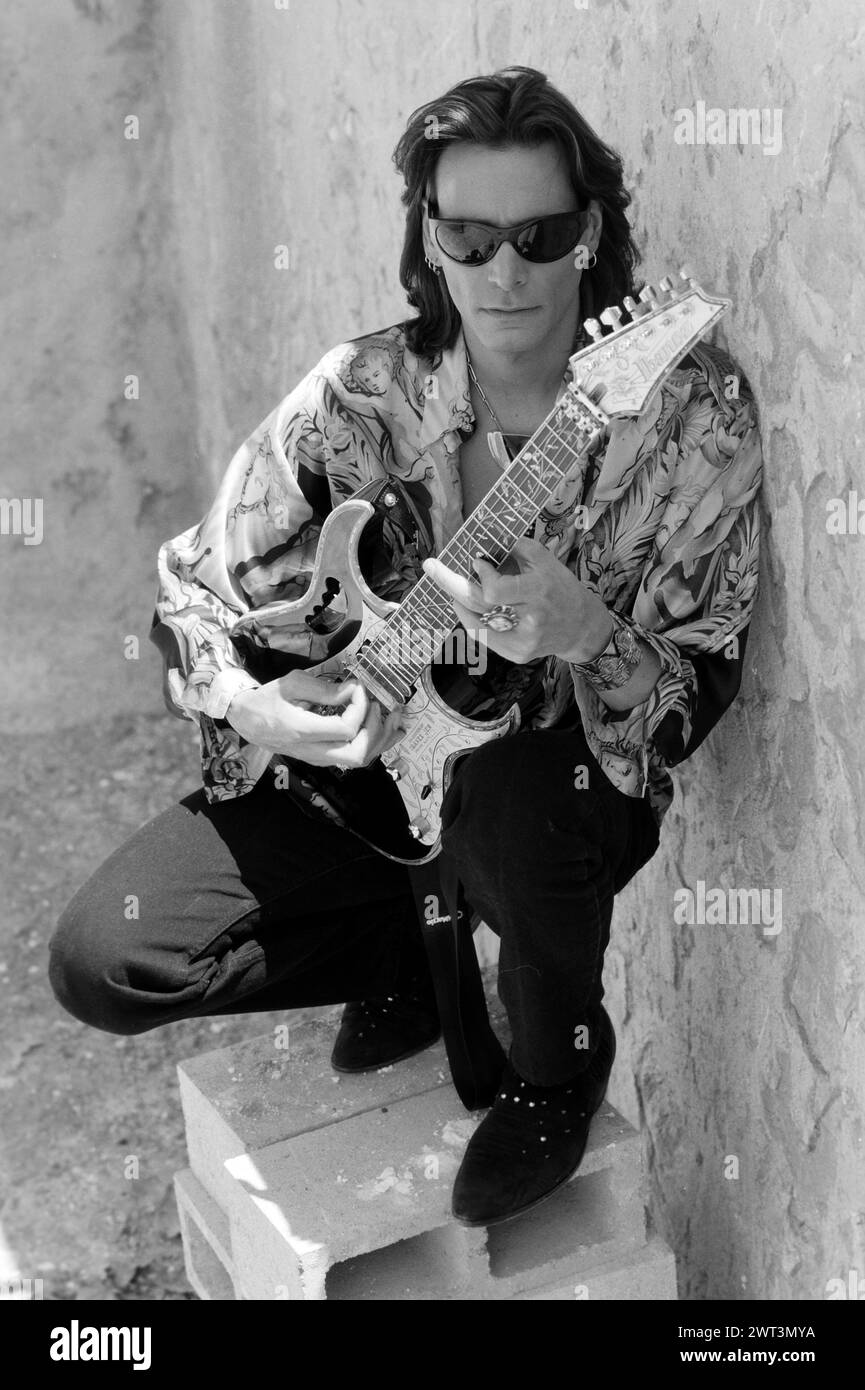 Steve Vai photographed in 1993 Los Angeles, California. Credit: Ross ...
