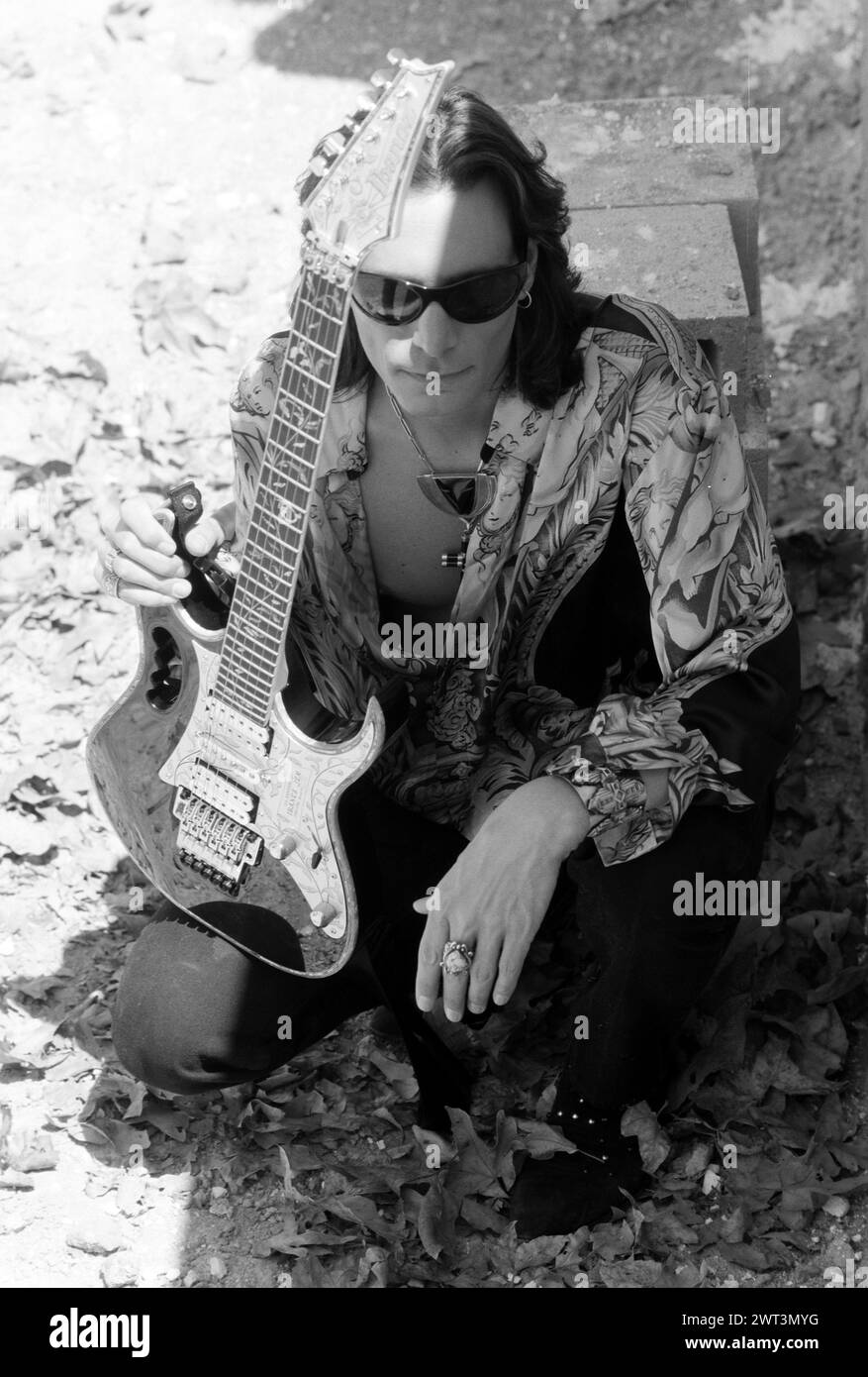 Steve Vai photographed in 1993 Los Angeles, California. Credit: Ross ...