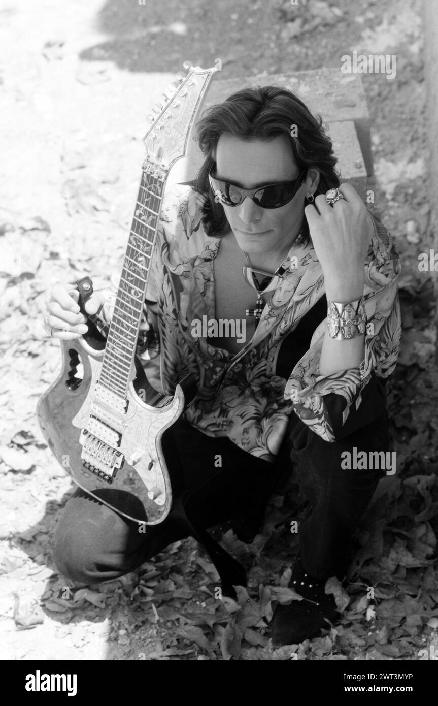 Steve Vai photographed in 1993 Los Angeles, California. Credit: Ross ...