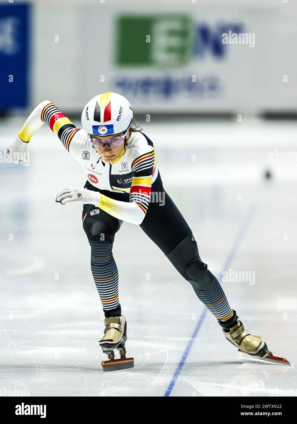 ROTTERDAM - Hanne Desmet (BEL) during the women's 1000 meter heats at ...