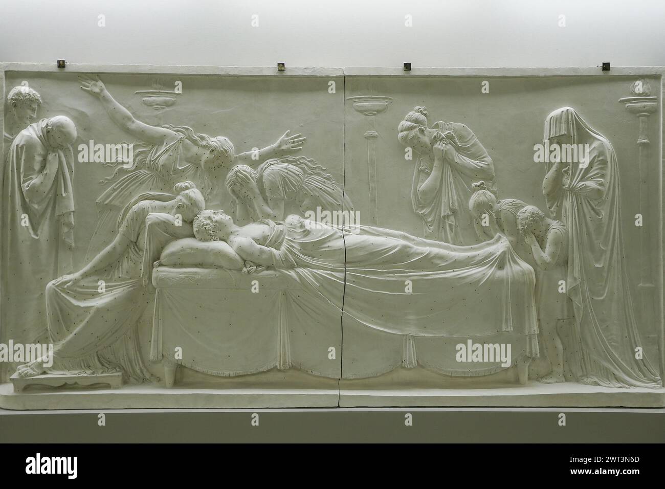 A bas-relief" by the sculptor Canova, inside the exhibition at the ...