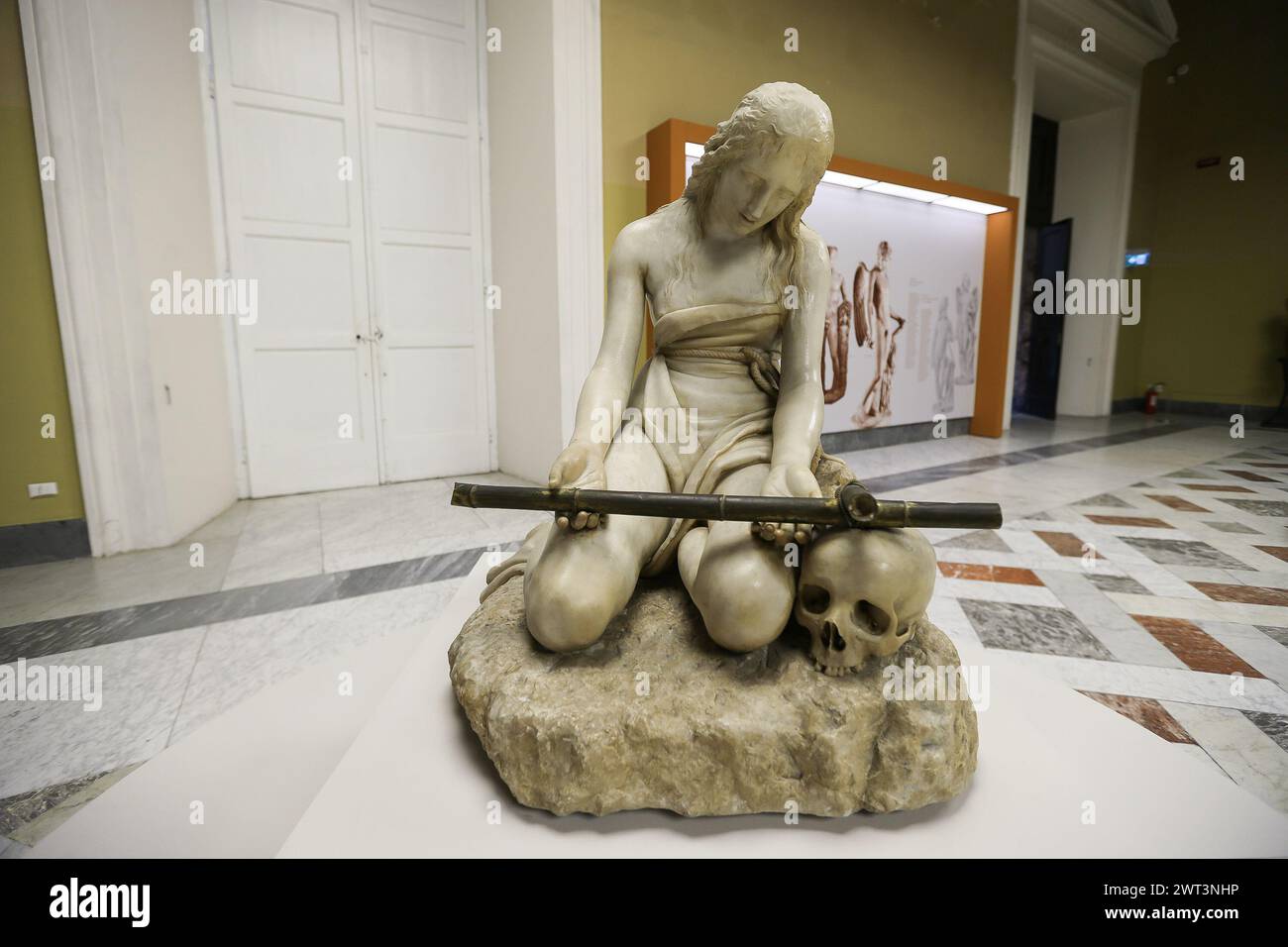 A statue by the sculptor Canova, inside the exhibition at the ...