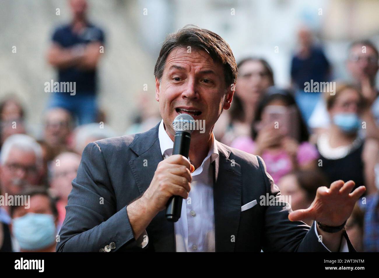 The leader and president of the "Movimento 5 Stelle" political party ...