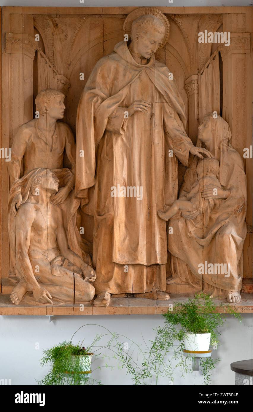 wood carving of Franz Hoser (1874-1957) in the Dreifaltigkeitskirche in ...