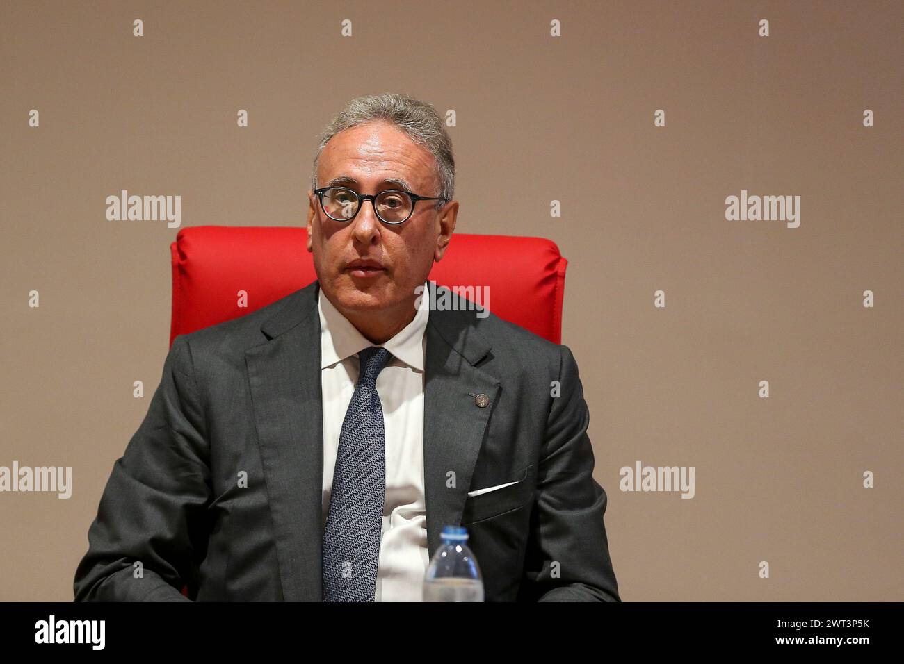 The rector of the Federico II university, Matteo Lorito, during the ...