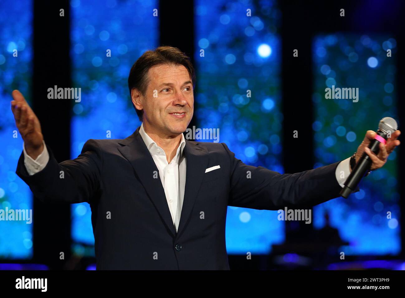 The President of the Italian Council, Giuseppe Conte, during the Italy ...