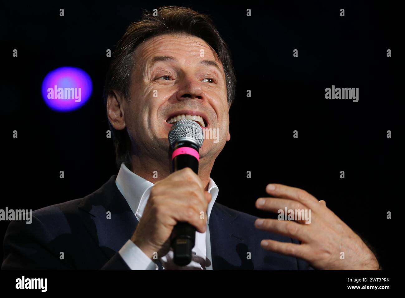 The President of the Italian Council, Giuseppe Conte, during the Italy ...