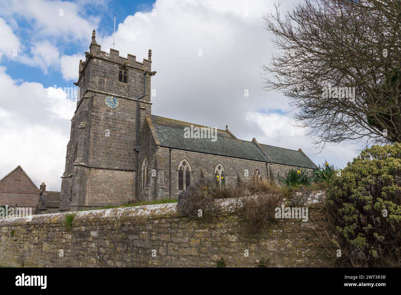 St Edward, King and Martyr church in the village of Corfe Castle in ...