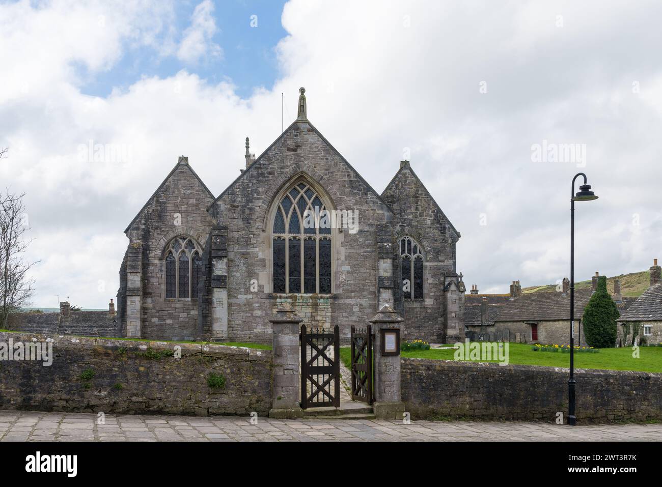 St Edward, King and Martyr church in the village of Corfe Castle in ...