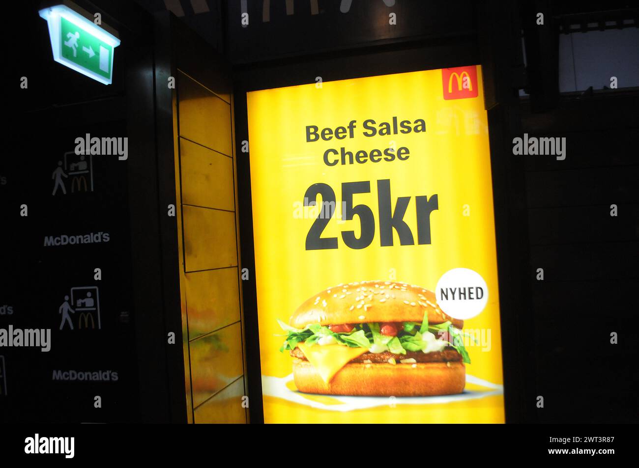 Copenhagen, Denmark /15 March 2024/McDondals fast food restuarant in ...