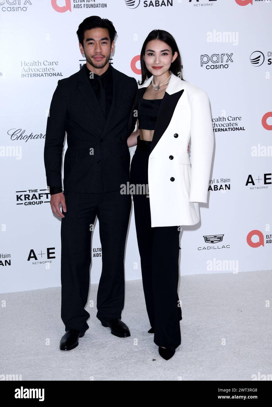 West Hollywood, California, USA. 10th Mar, 2024. Justin Chien, Maria Zhang. 32nd Annual Elton ...