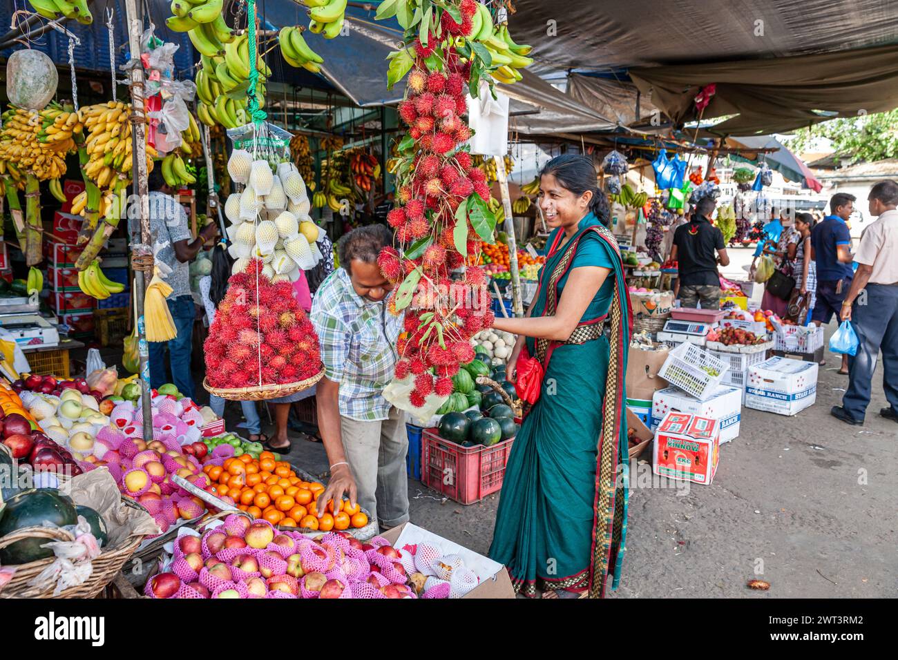 Sri Lanka, Kandy, Fruit hall in the local market Stock Photo - Alamy