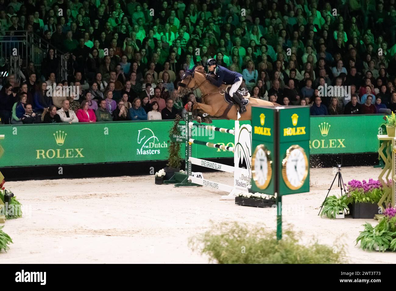Denbosch, Netherlands - March 10, 2024. Denis Lynch of Ireland riding ...