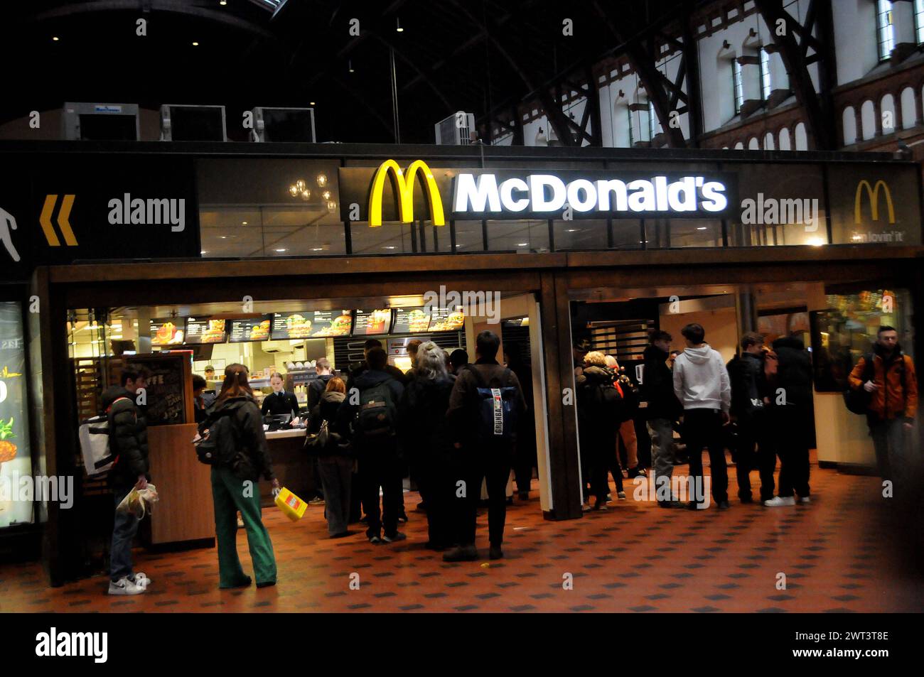 Copenhagen, Denmark /15 March 2024/McDondals fast food restuarant in ...