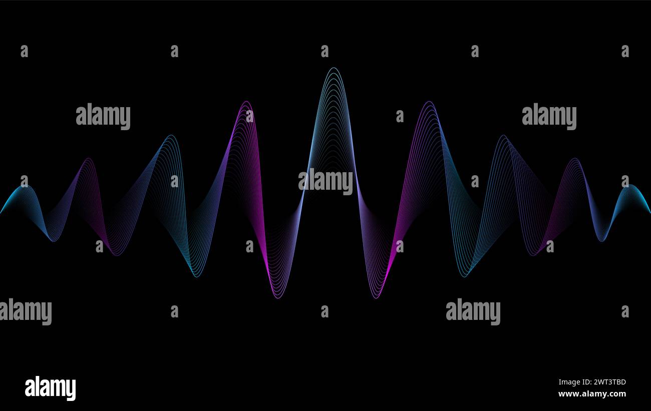 Modern sound wave equalizer on dark background. Perfect for any use ...