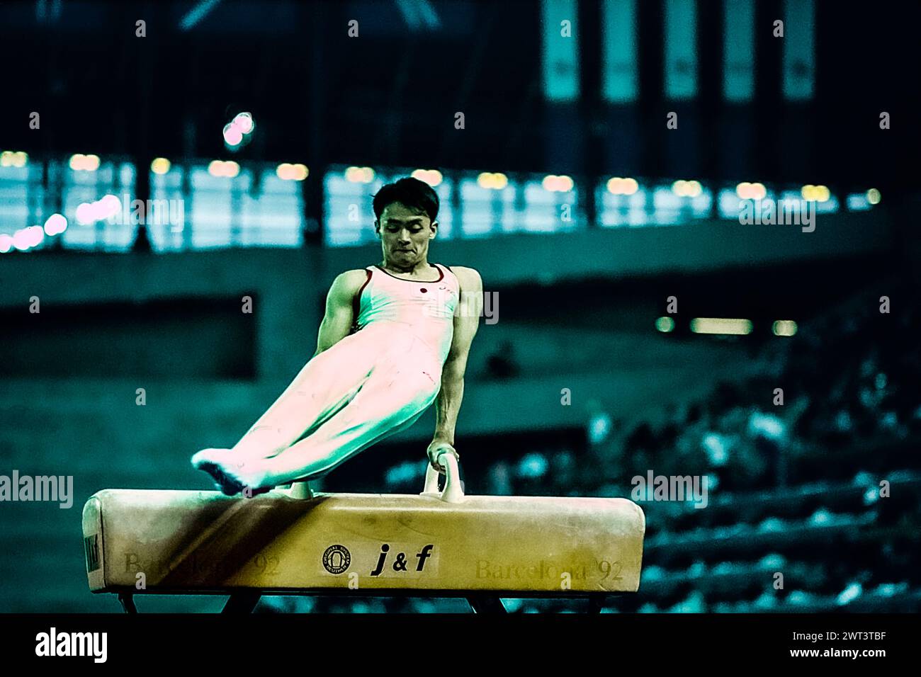 Japanese athlete competing in the men's artistic team all-around ...