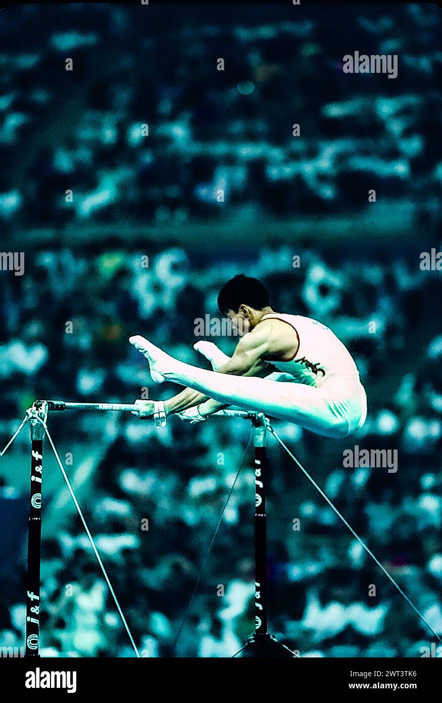 Japanese athlete competing in the men's artistic team all-around ...