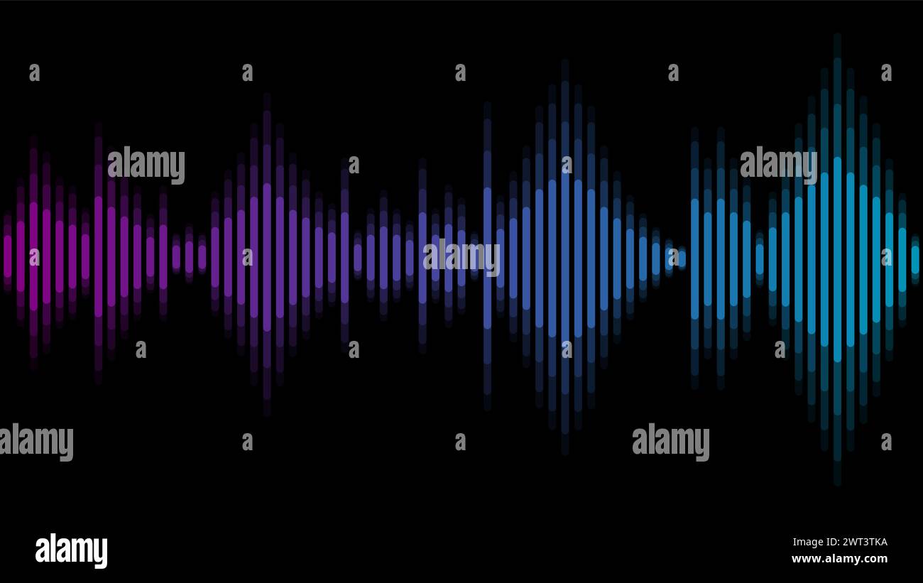 Modern sound wave equalizer on dark background. Perfect for any use ...
