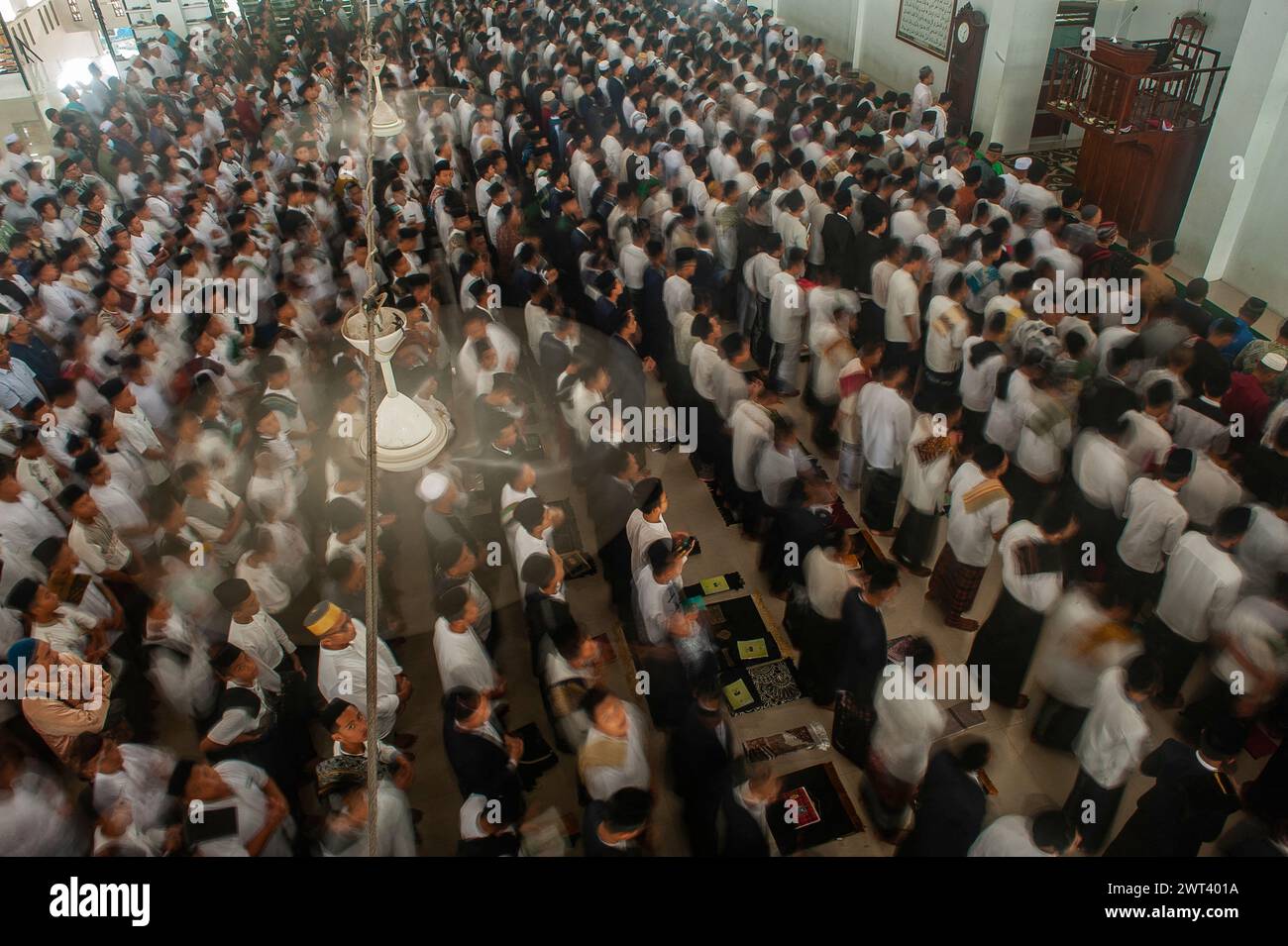 Muslim students are seen during the Muslim funeral prayer procession in ...