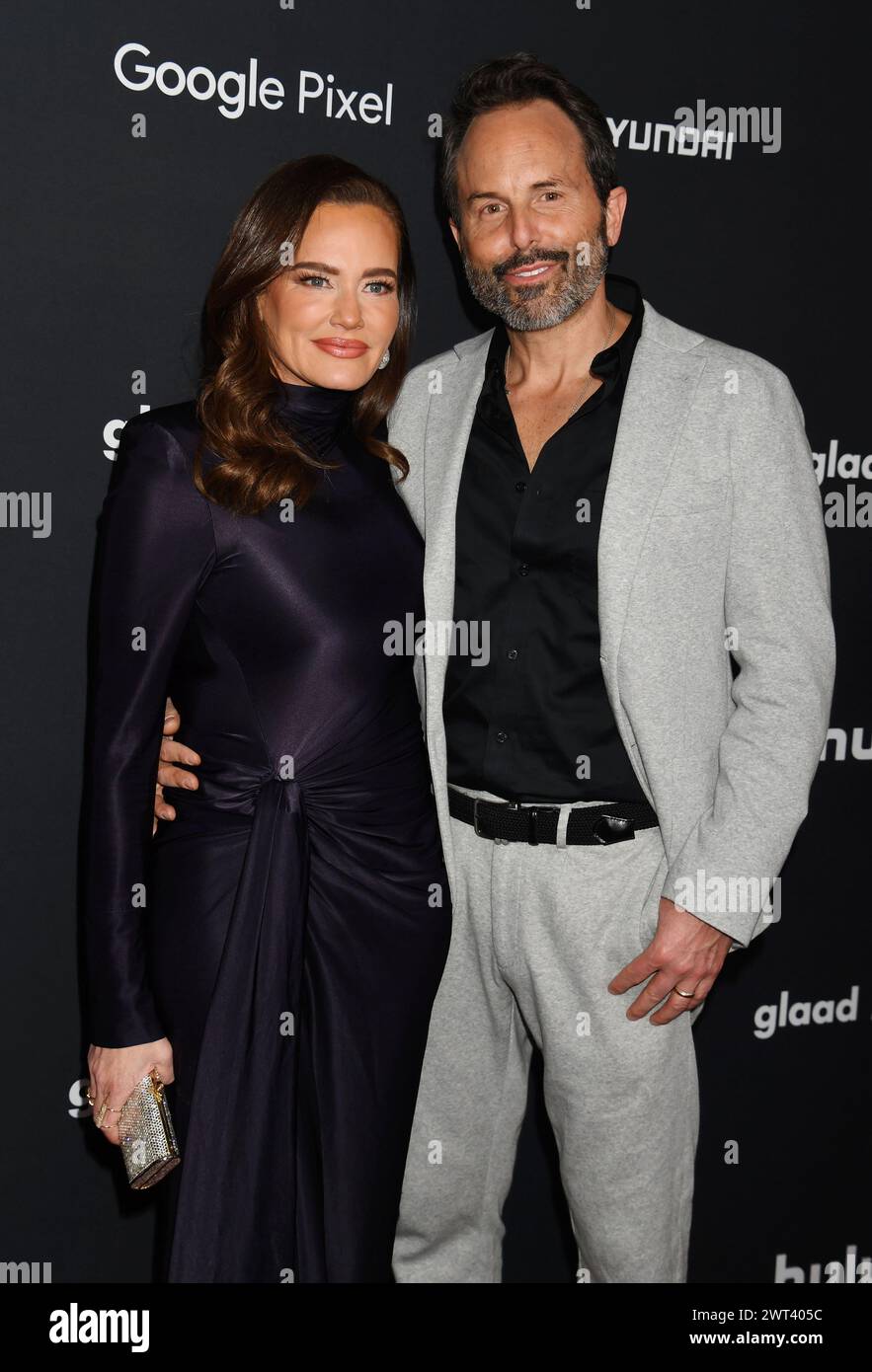 BEVERLY HILLS, CALIFORNIA - MARCH 14: (L-R) Meredith Marks and Seth ...