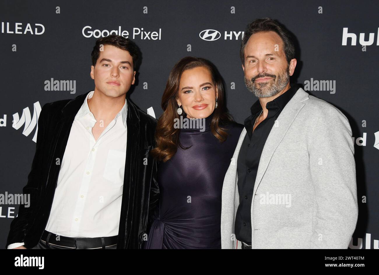 BEVERLY HILLS, CALIFORNIA - MARCH 14: (L-R) Brooks Marks, Meredith ...