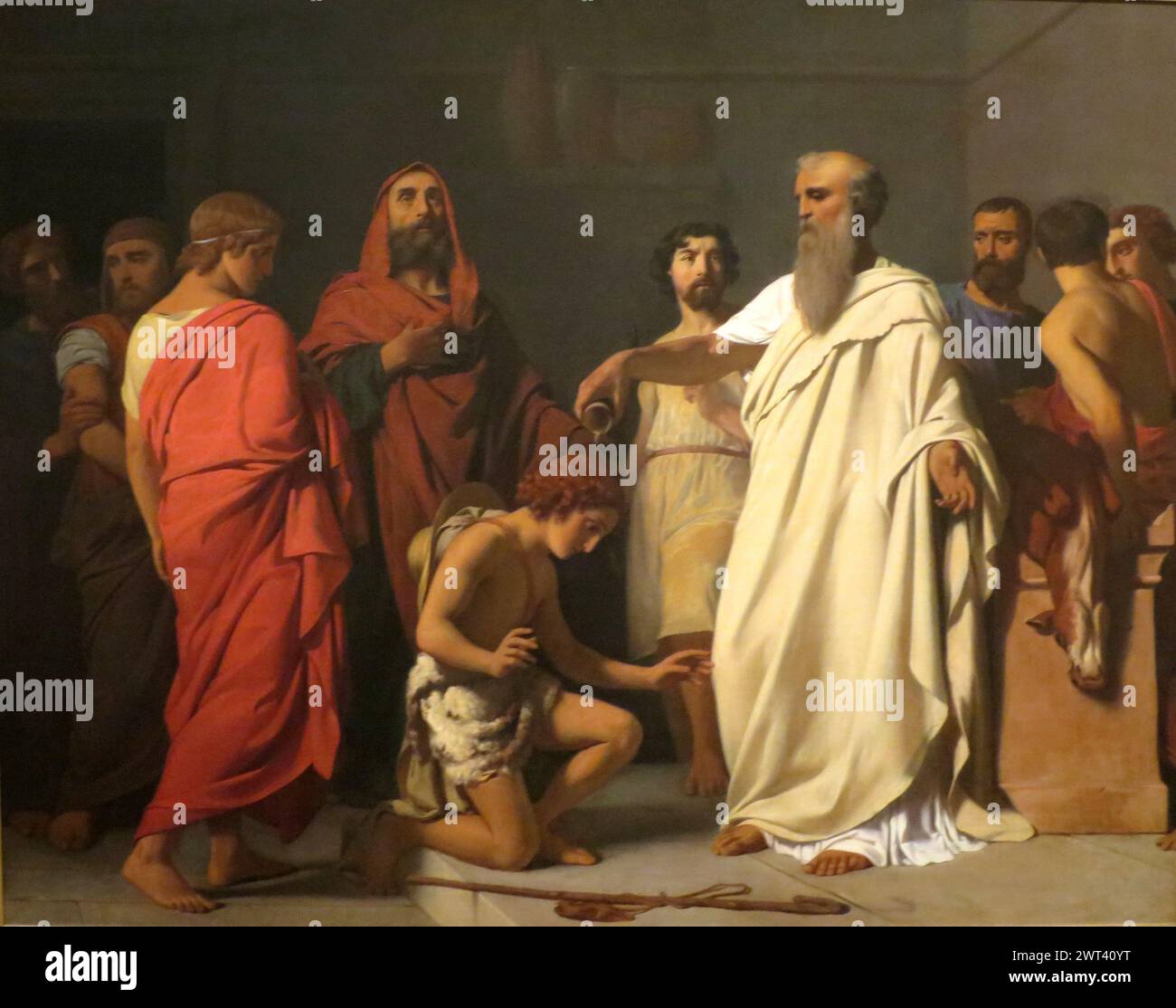 Samuel anoints David, 1842 François-Léon Benouville Stock Photo - Alamy