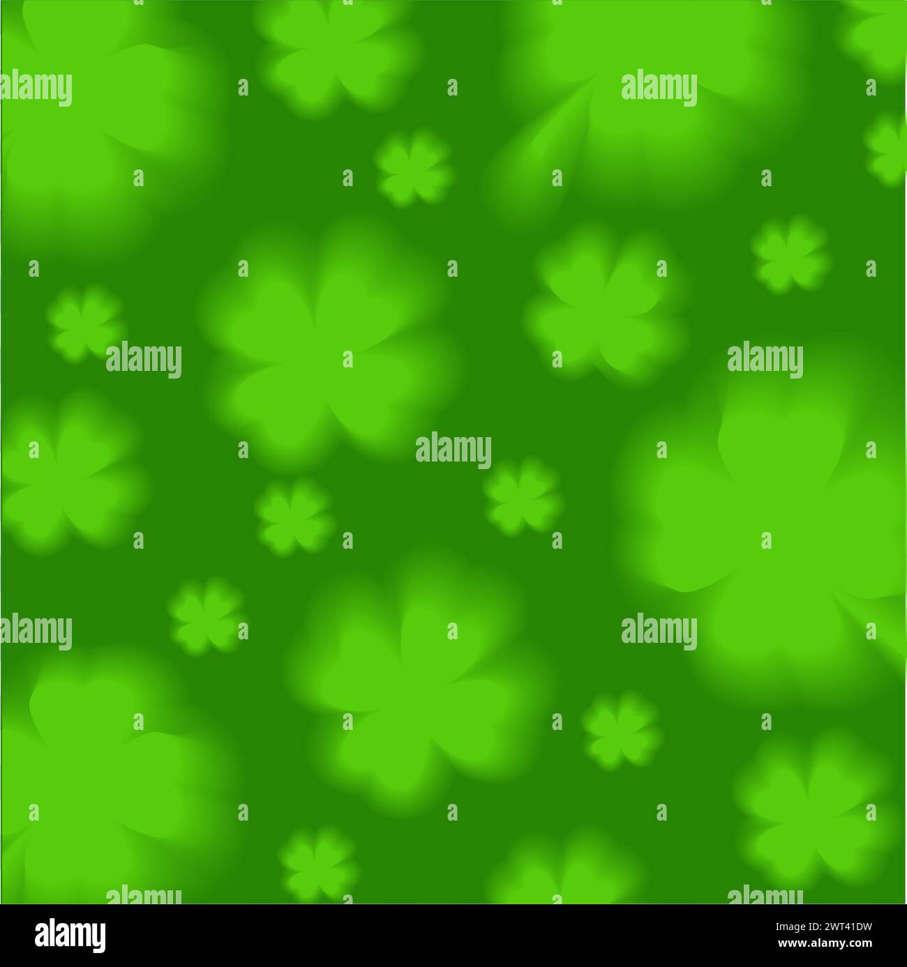 Shamrock square banner, Green aura clover background Stock Vector Image ...