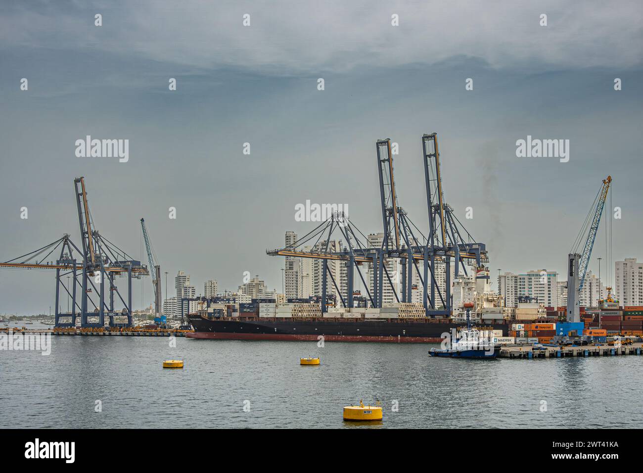 Cartagena, Colombia - July 25, 2023: CMA CGM America container vessel ...