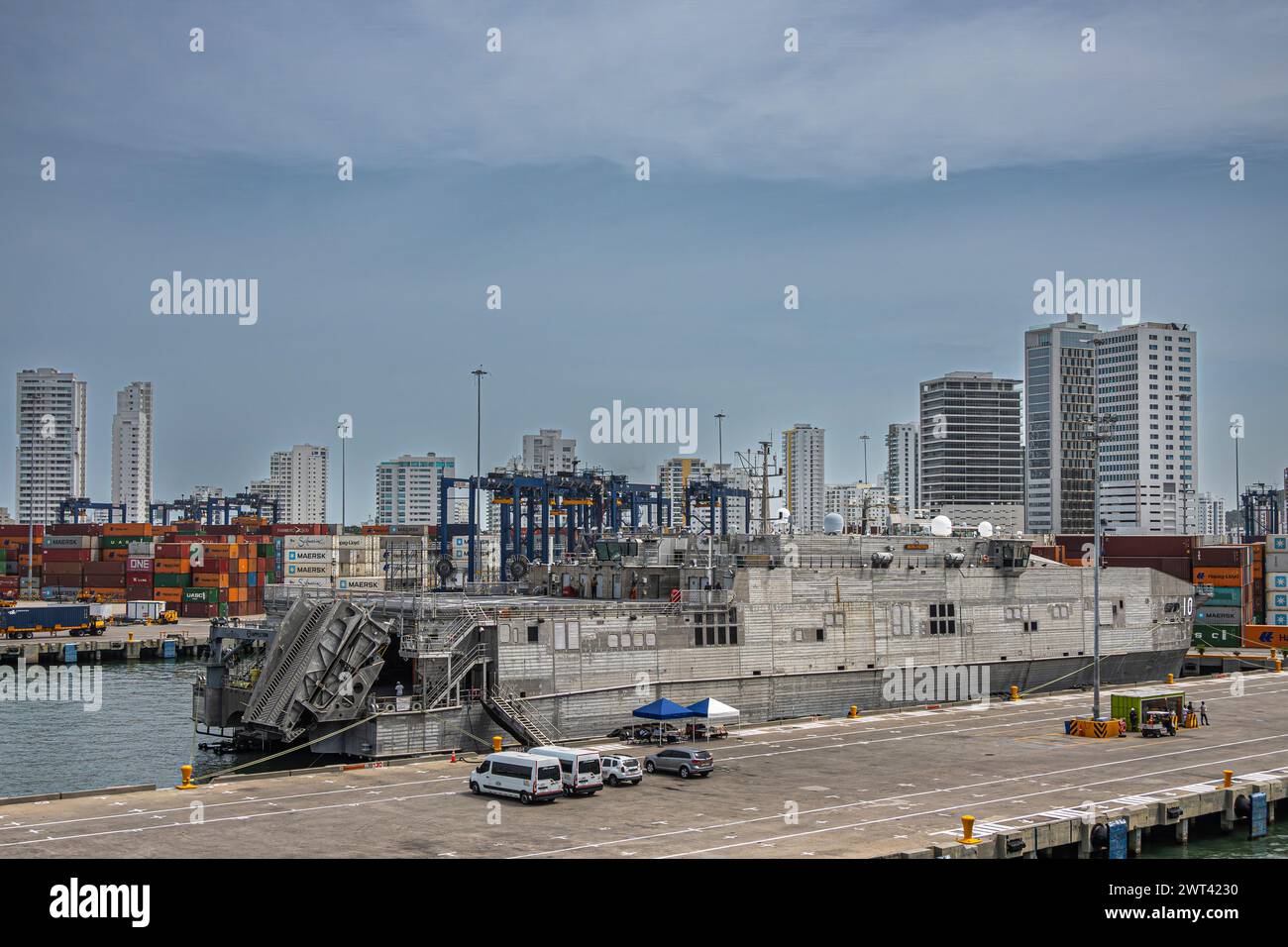 Cartagena, Colombia - July 25, 2023: Roll-on roll-off ship docked on ...