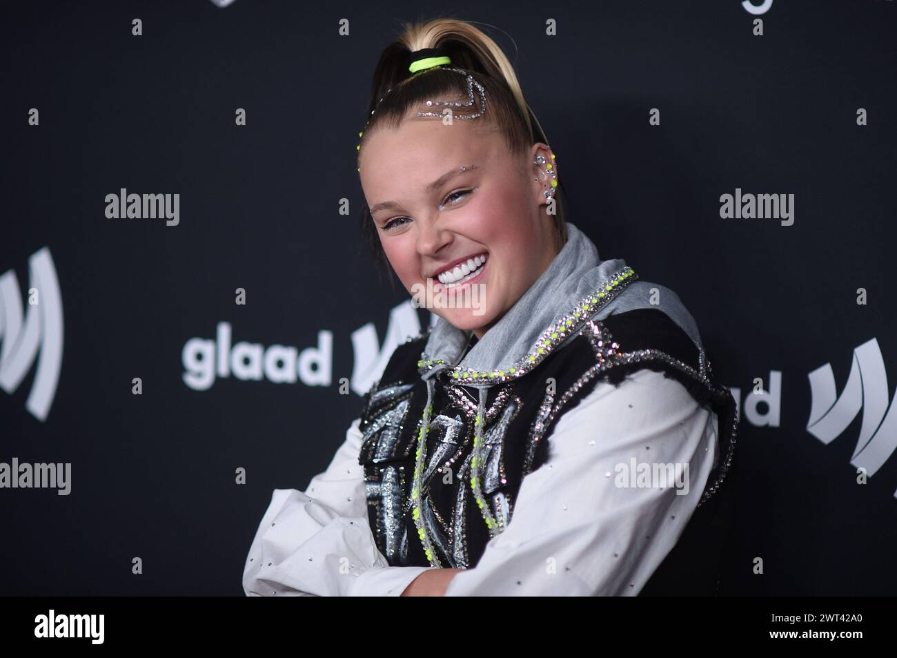 Jojo Siwa attends the 35th annual GLAAD Media Awards on Thursday, March ...