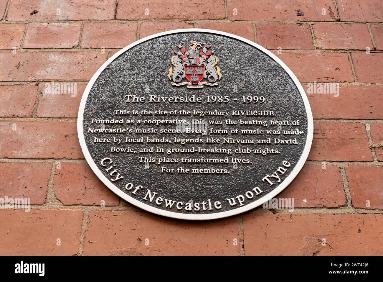 Commemorative plaque at the former Riverside music venue on Melbourne ...