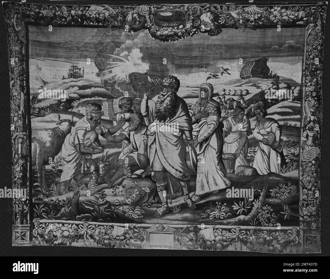 Disembarkation of ark. Coxie, Michiel (the Elder) (Netherlandish ...