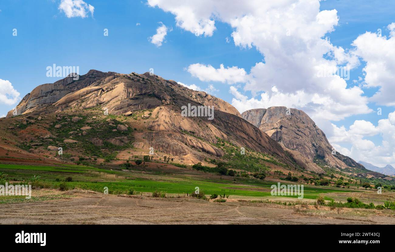 Landscape, Iarintsena, Ambalavao, Haute Matsiatra, Madagascar Stock ...